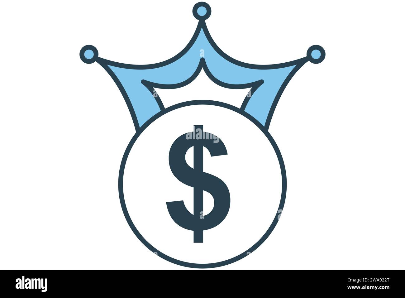 Dollar sign symbol crown hi-res stock photography and images - Alamy
