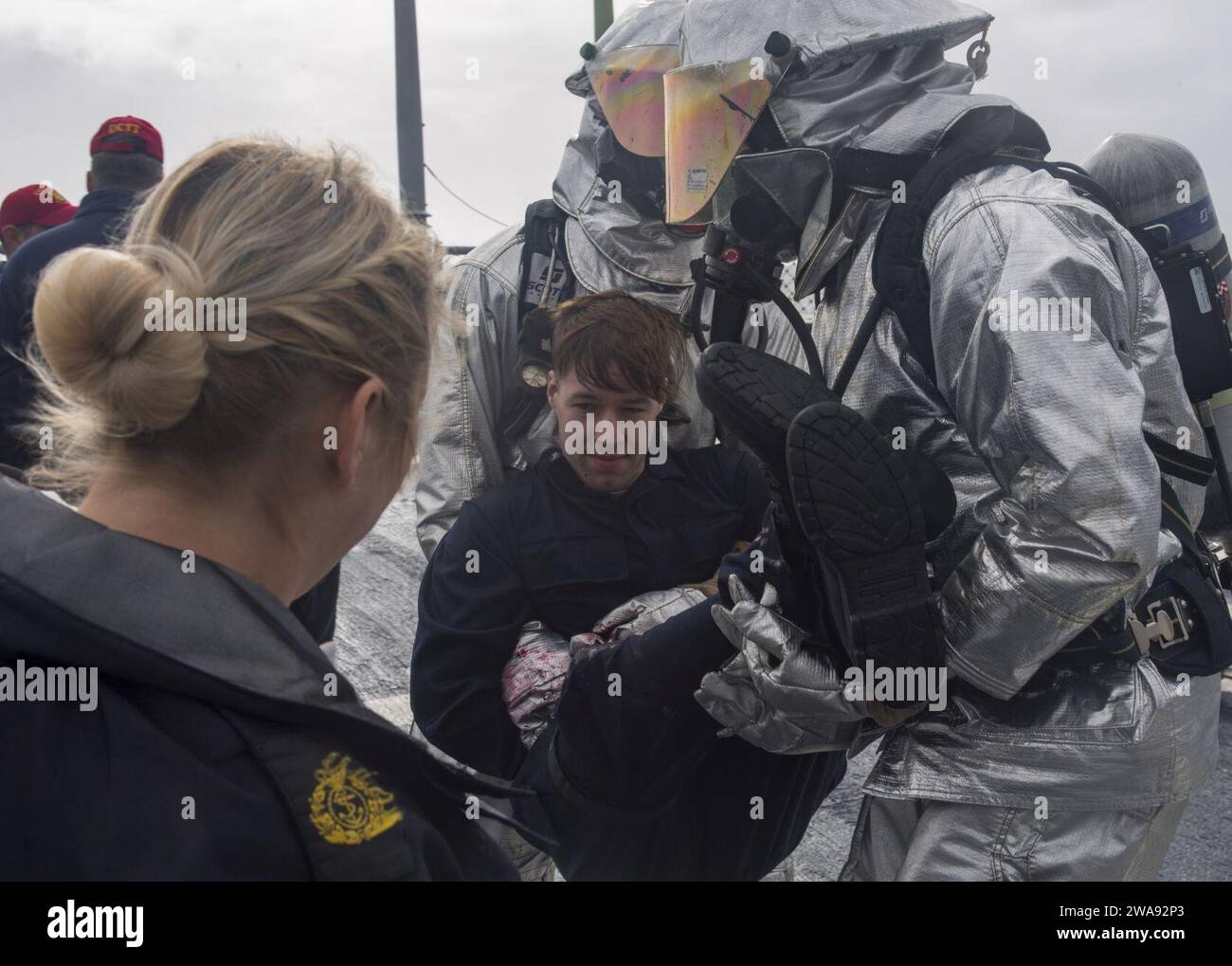 Emergency flight quarters drill hi-res stock photography and images - Alamy