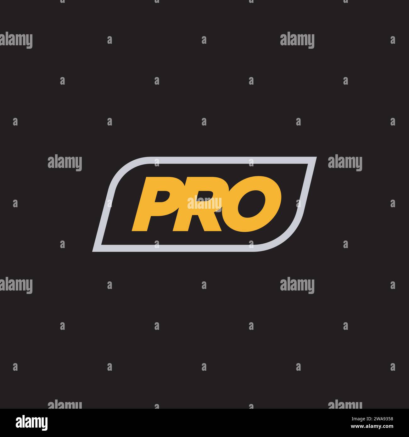 Minimalist Pro Logo vector on black background, simple professional ...
