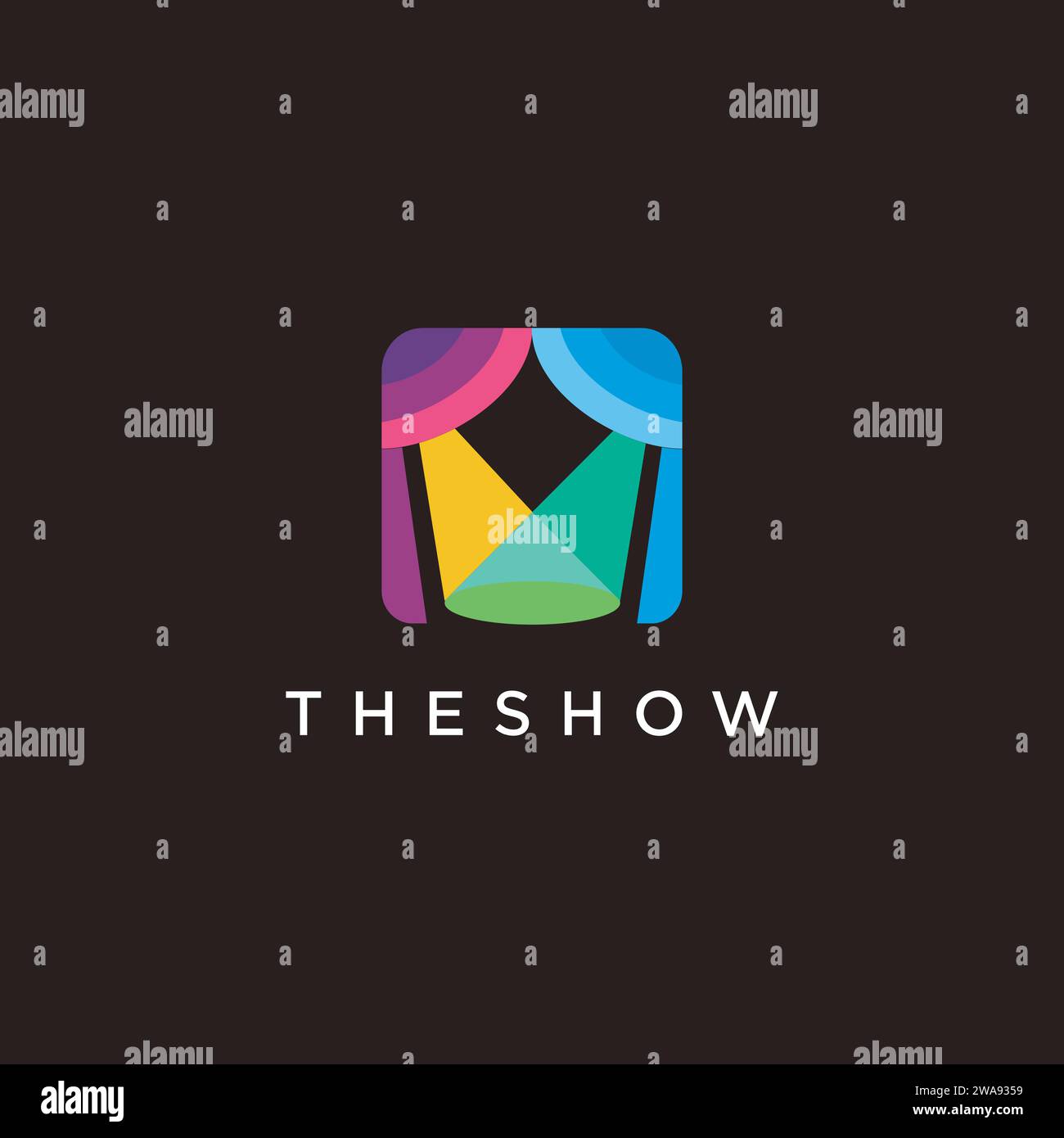 Colorful light art performance show Stock Vector Images - Alamy