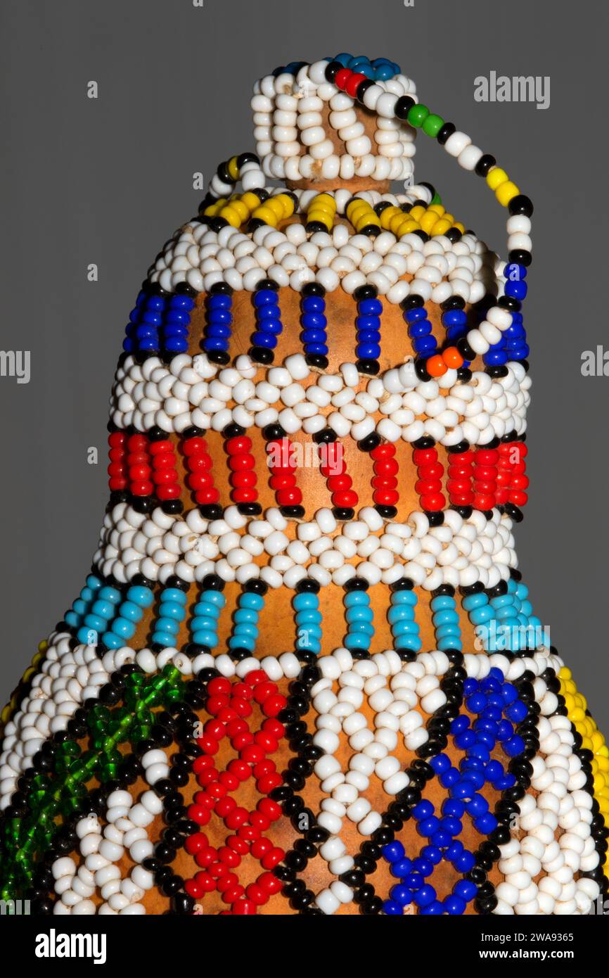 Zulu Beaded Monkey Fruit Gourd, South Africa Stock Photo - Alamy