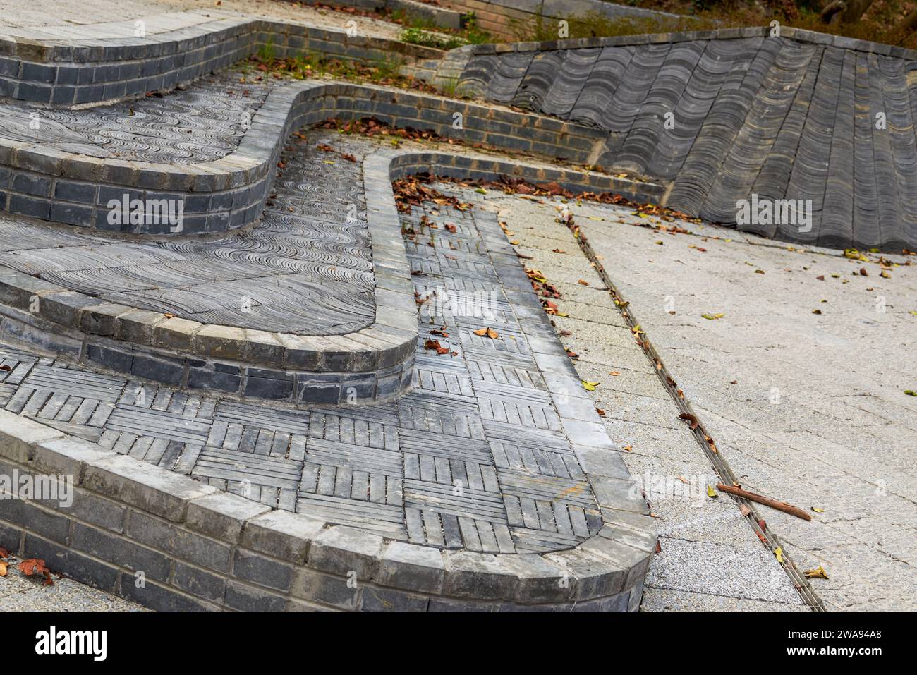Traditional brick building in modern Chinese style Stock Photo - Alamy