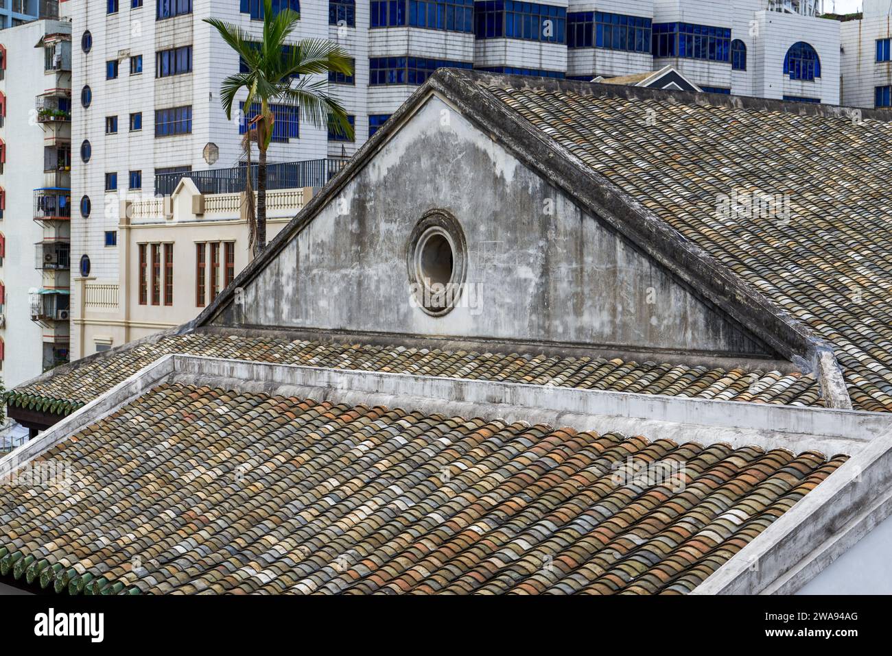 Traditional brick building in modern Chinese style Stock Photo - Alamy