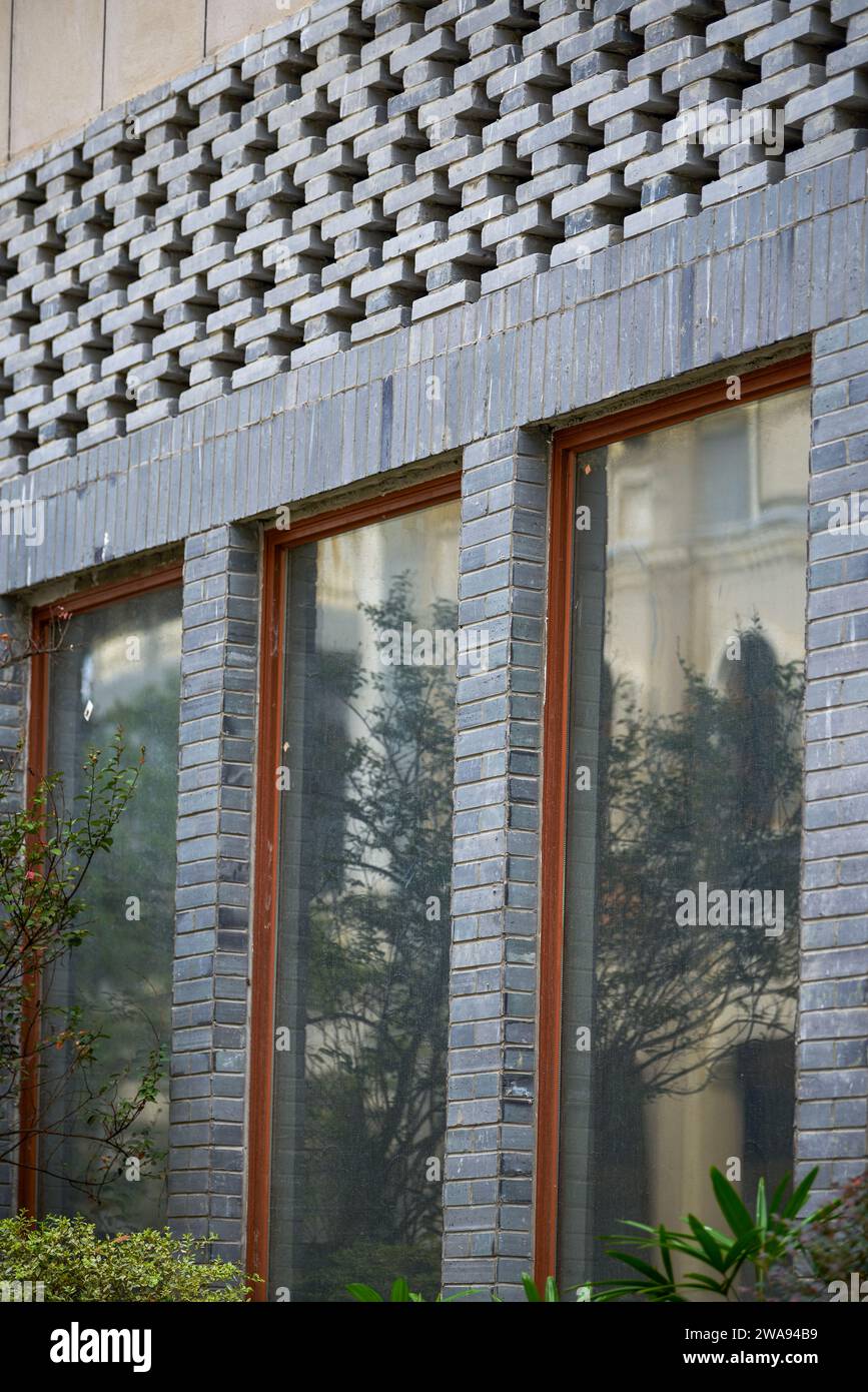 Traditional brick building in modern Chinese style Stock Photo - Alamy