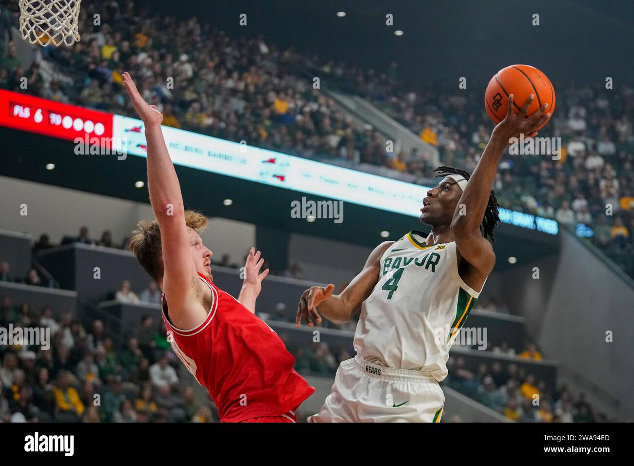 Baylor guard Ja'Kobe Walter (4) goes up for a shot against Cornell ...