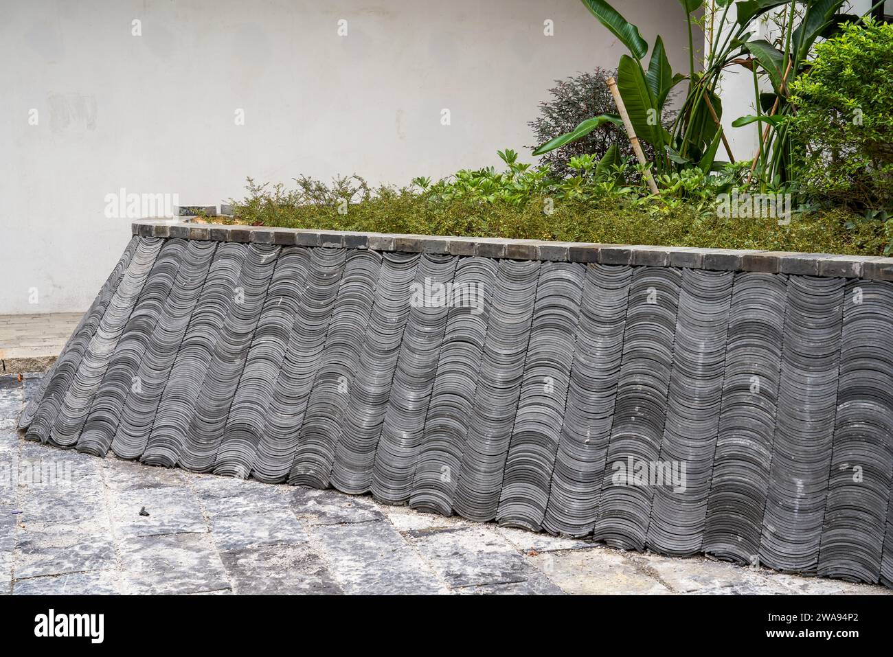 Traditional brick building in modern Chinese style Stock Photo - Alamy