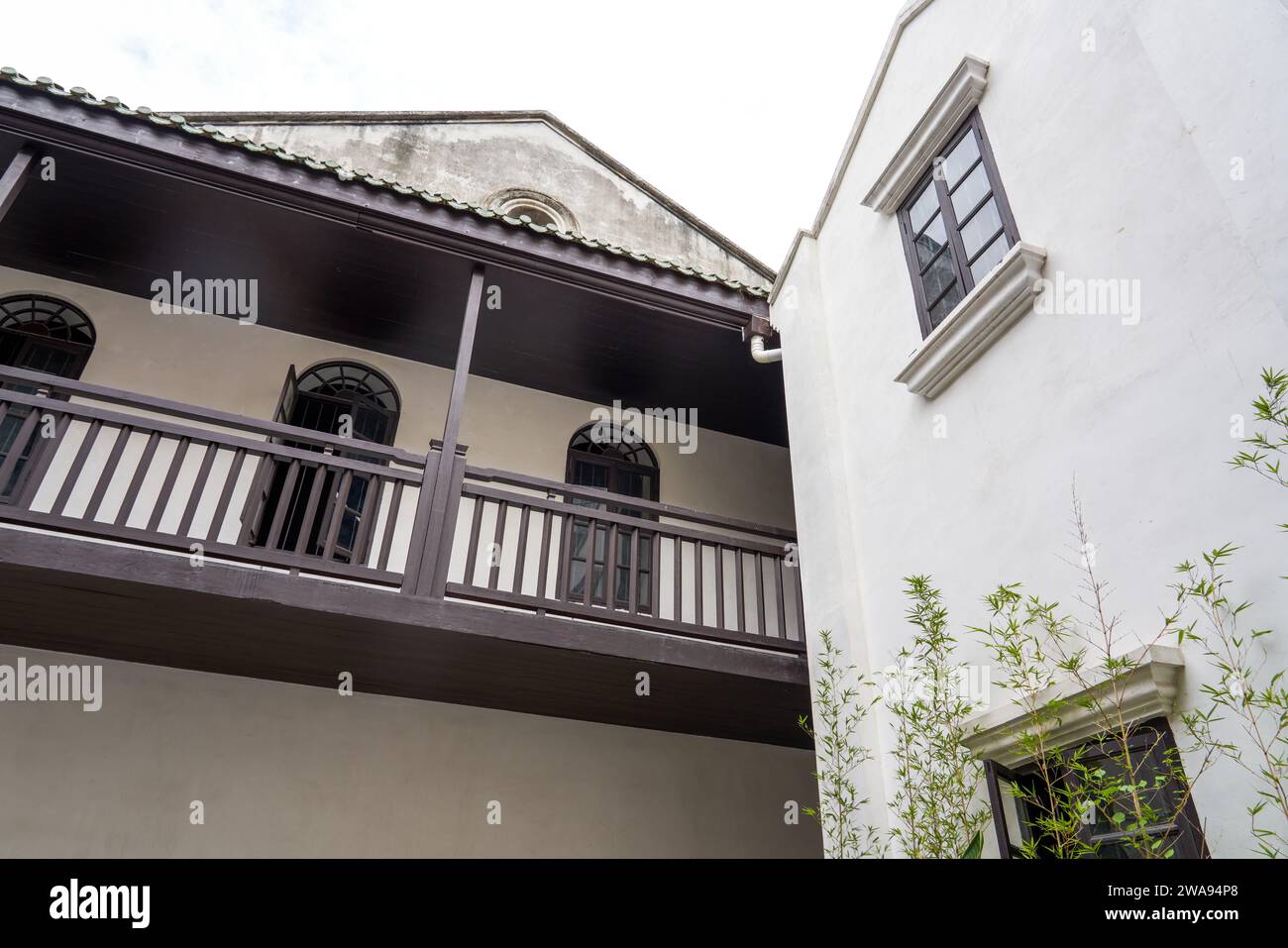 Traditional brick building in modern Chinese style Stock Photo - Alamy