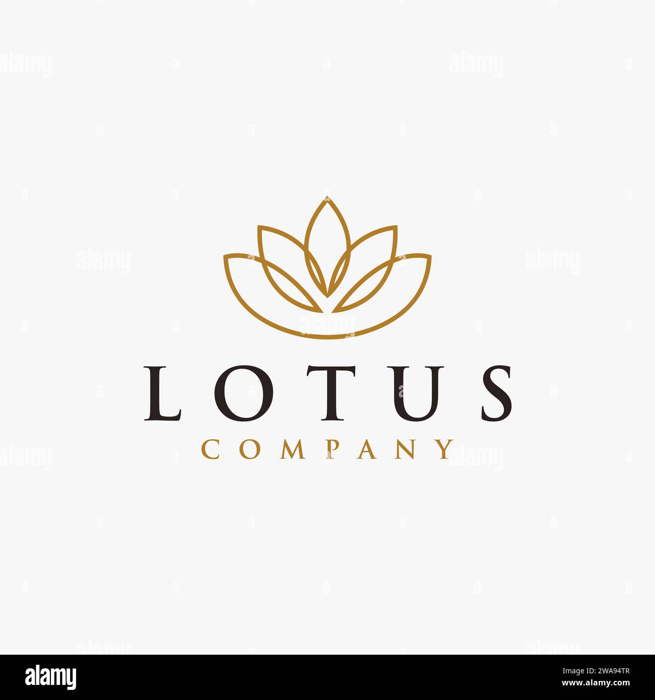Modern, minimalist, elegance Lotus flower logo icon vector template on ...
