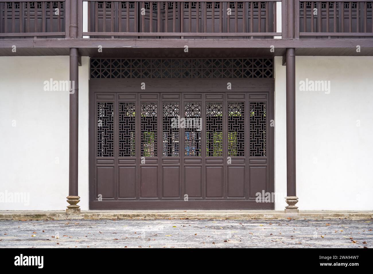 Traditional brick building in modern Chinese style Stock Photo - Alamy