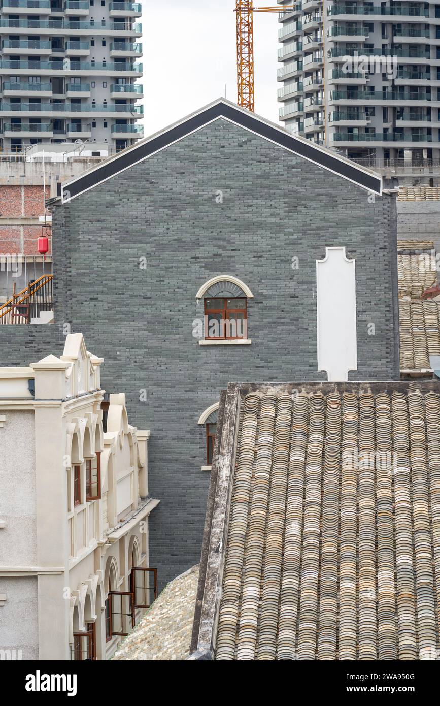 Traditional brick building in modern Chinese style Stock Photo - Alamy
