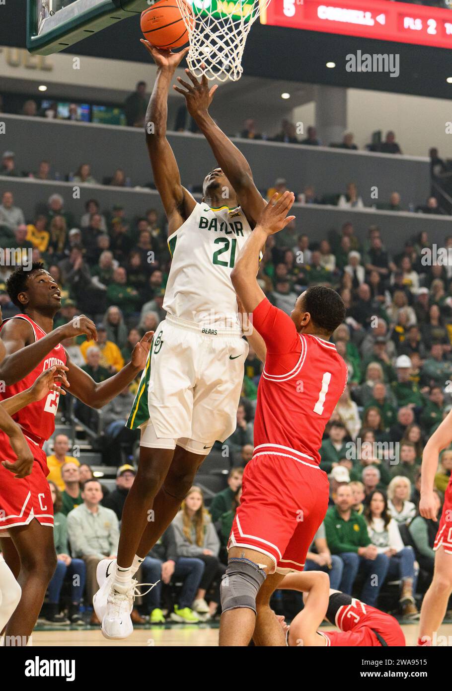 Waco, Texas, USA. 2nd Jan, 2024. Baylor Bears center Yves Missi (21 ...