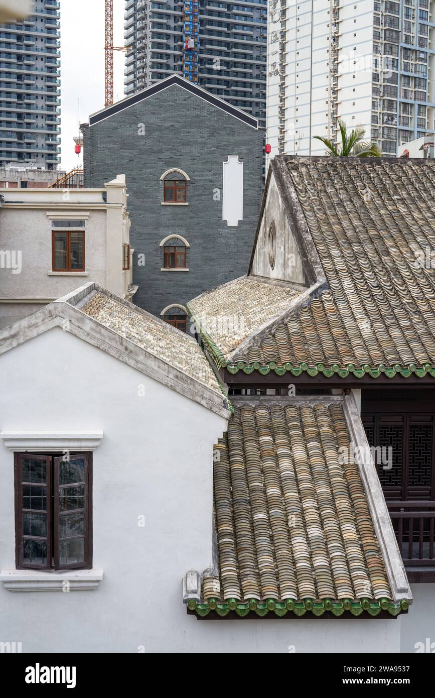 Traditional brick building in modern Chinese style Stock Photo - Alamy