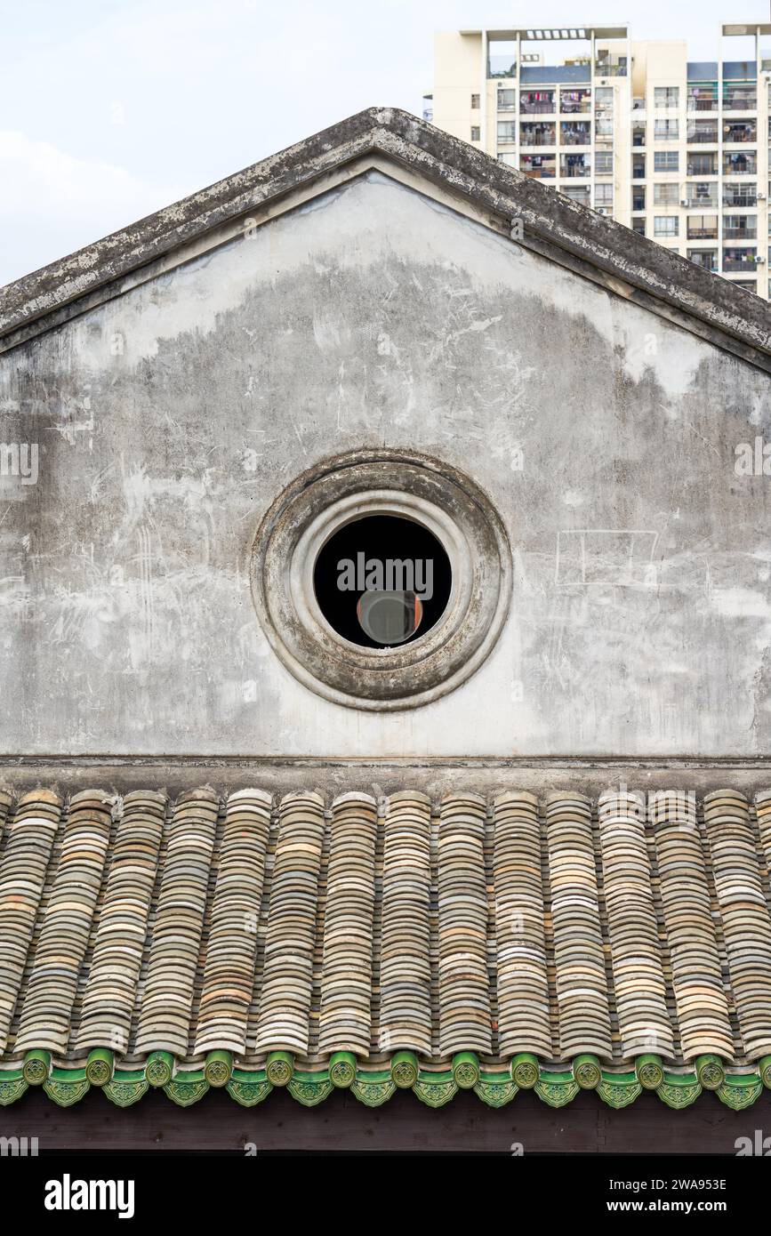 Traditional brick building in modern Chinese style Stock Photo - Alamy