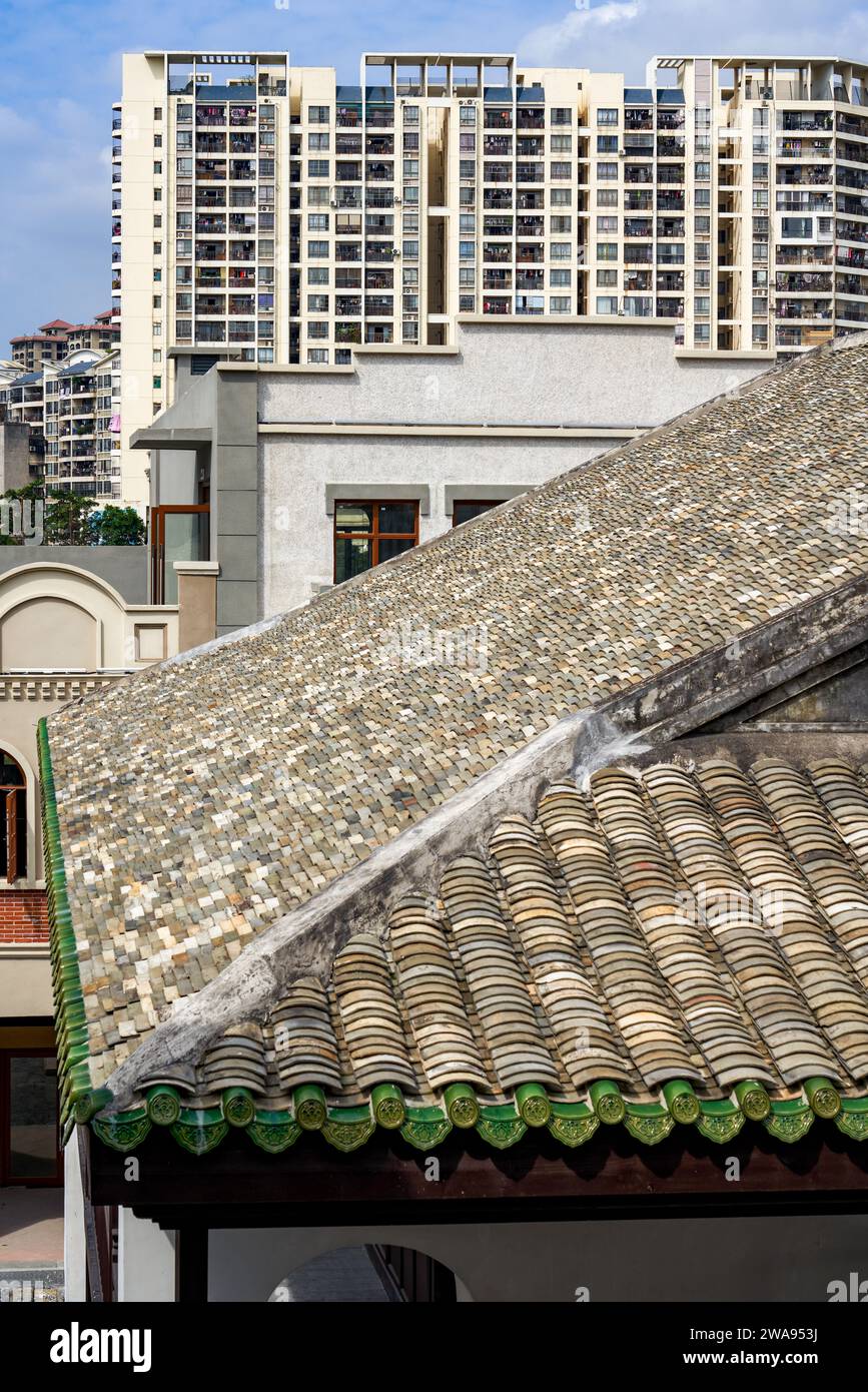 Traditional brick building in modern Chinese style Stock Photo - Alamy