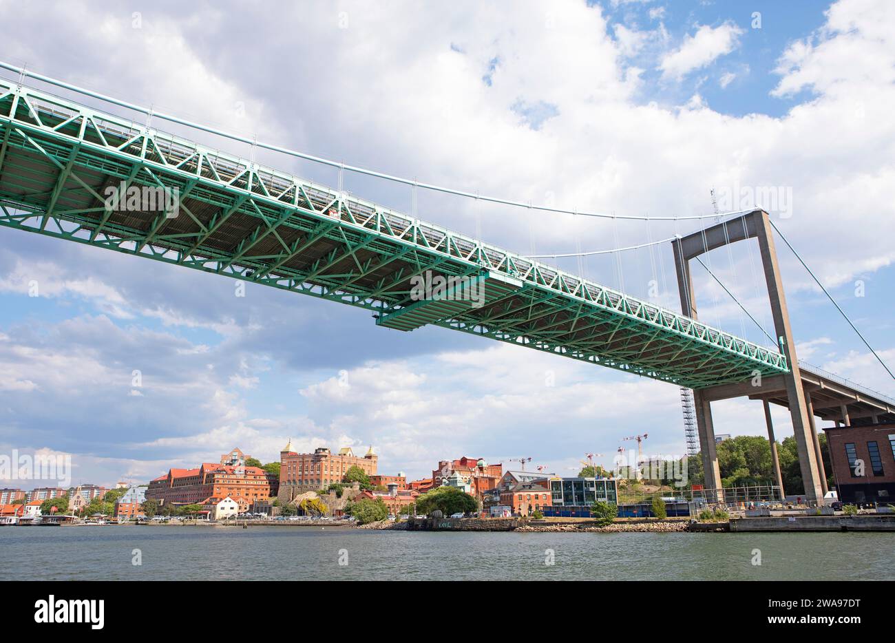 Älvsborgbron bridge in the harbour of Gothenburg, Västra Götalands län ...