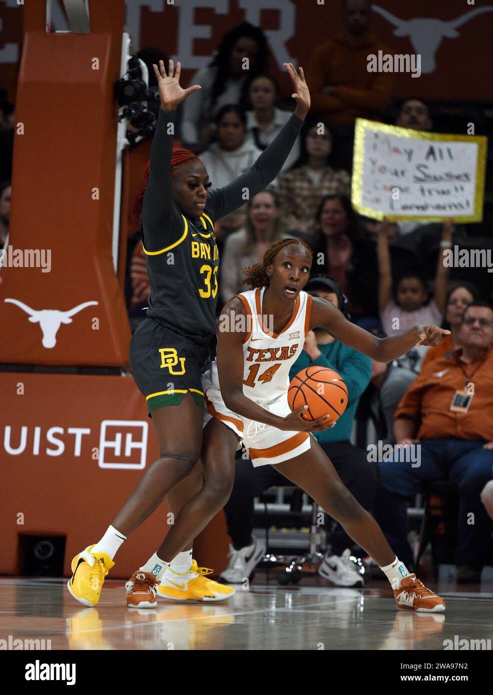 AUSTIN, TX - DECEMBER 30: Texas Longhorns guard Amina Muhammad (14) is ...