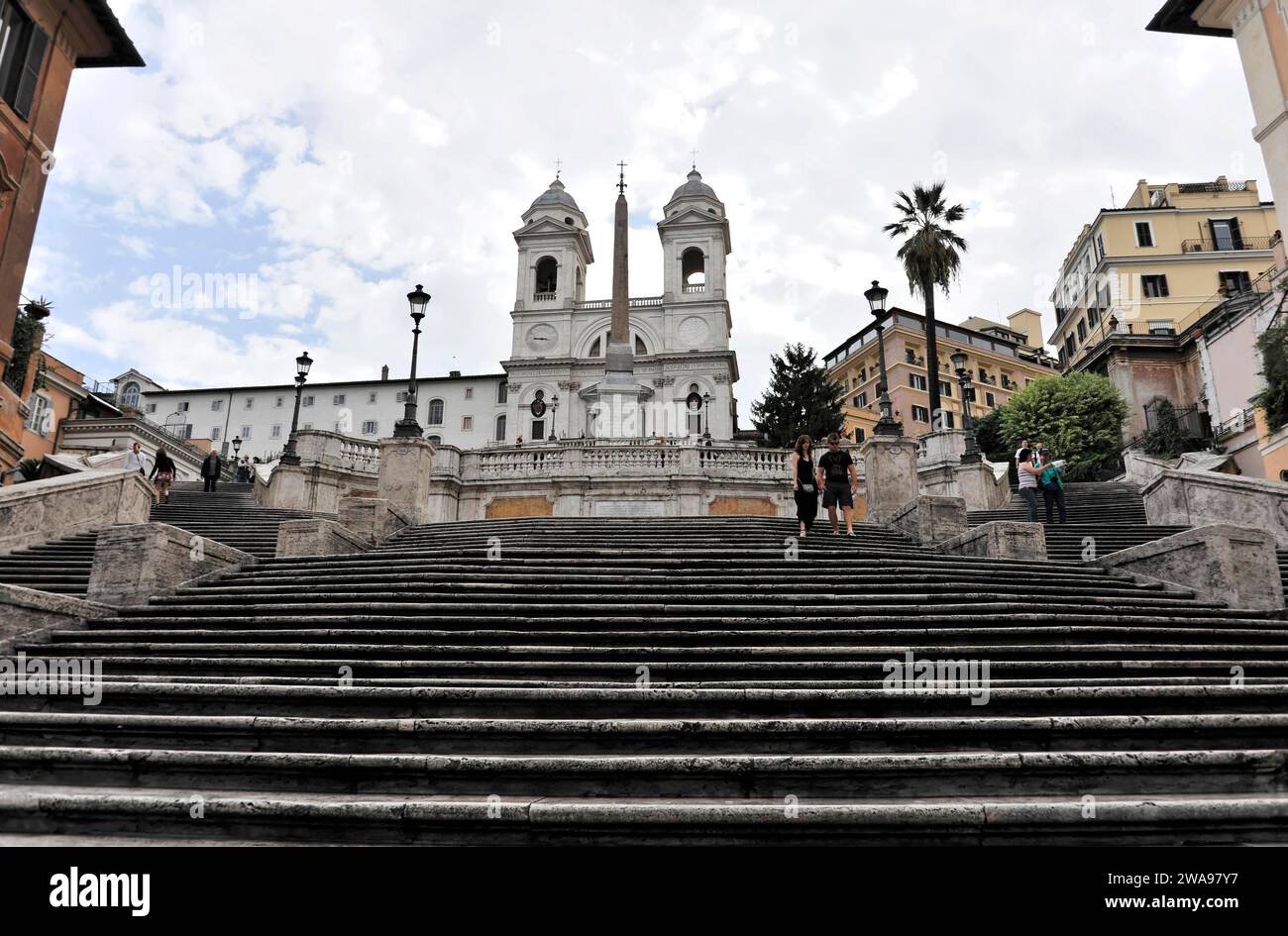 The Spanish Steps and the Trinita dei Monti Church, Rome, ItalyRome ...