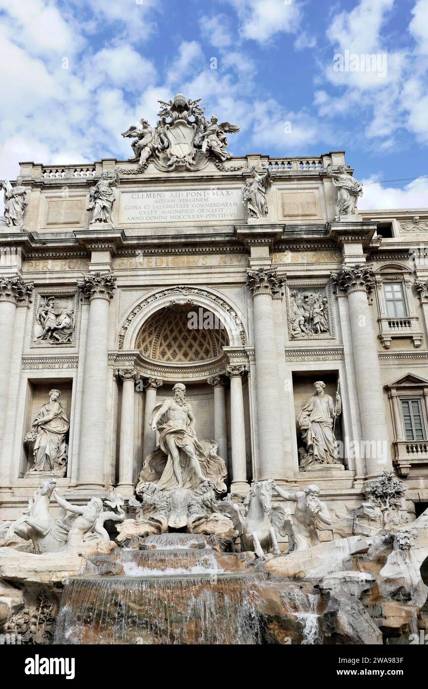 Trevi Fountain, architect Nicola Salvi, Rome, Lazio, Fontana di Trevi ...