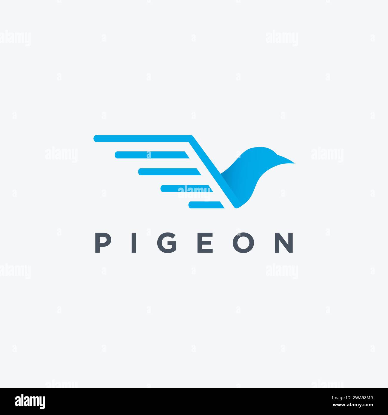 Modern minimalist pigeon logo icon vector template on white background ...