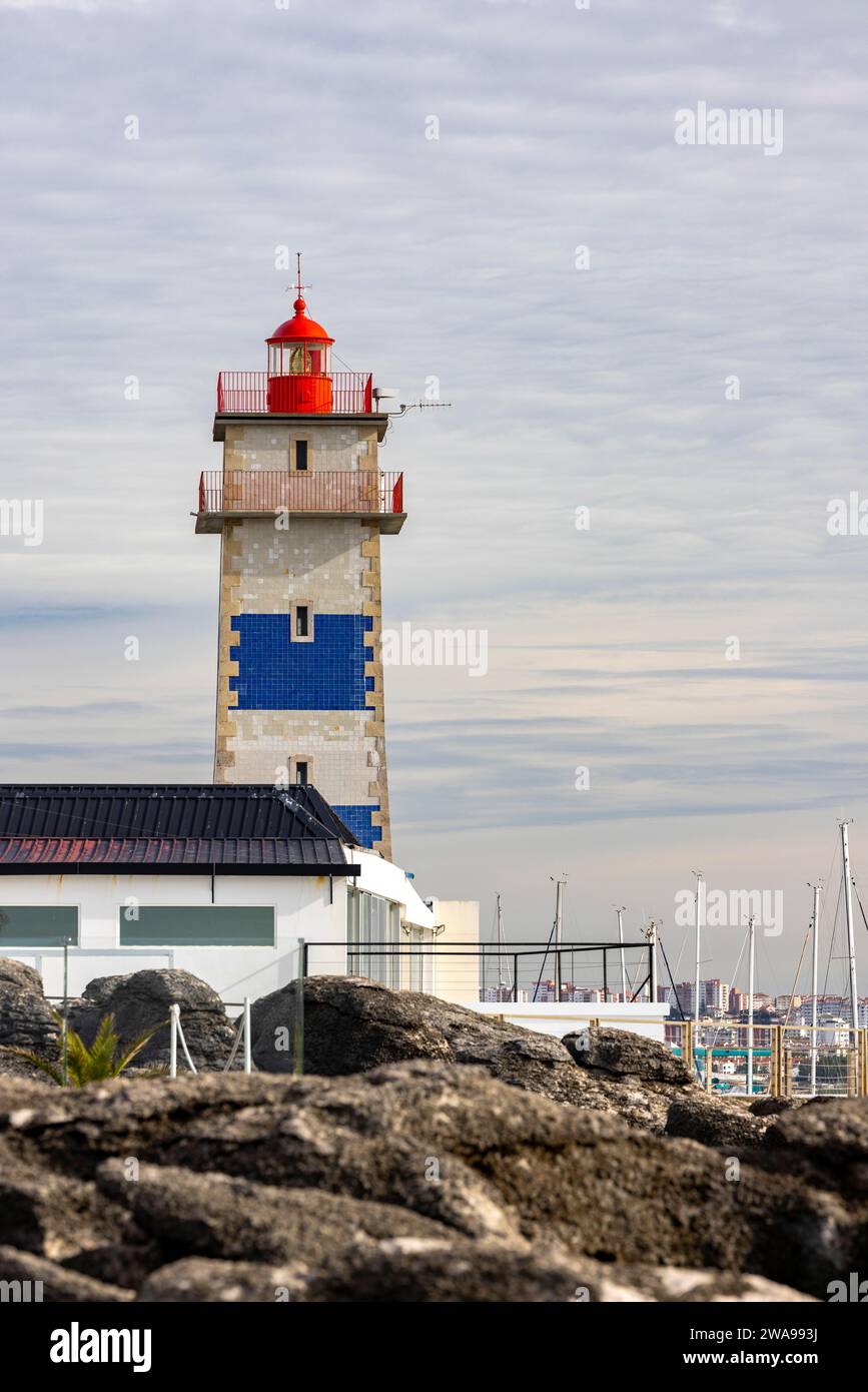 Lighthouse museum, Farol Museu de Santa Marta, in front of the restaurant and Hotel Farol ...