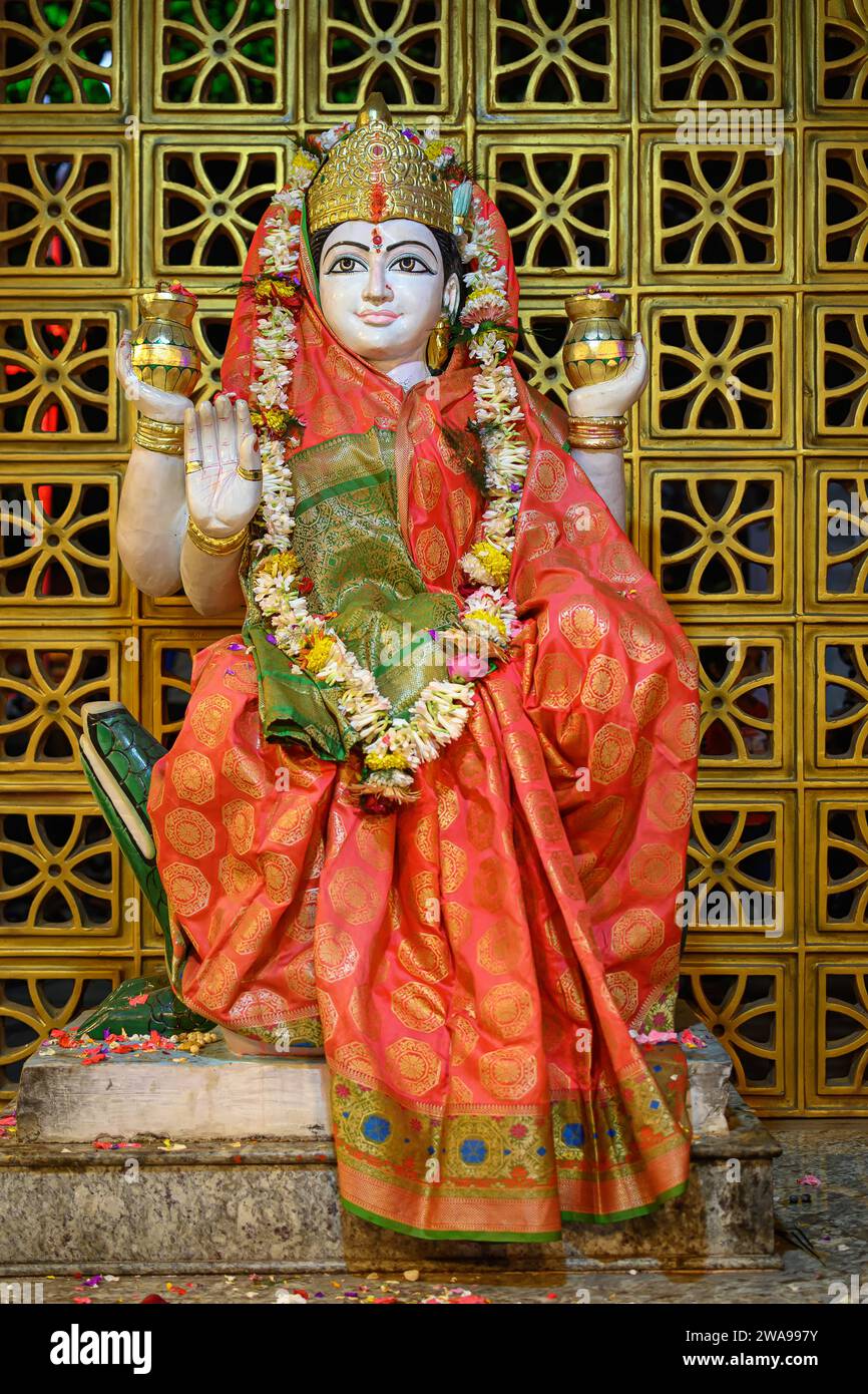 Idol of Goddess Maa Ganga at a temple in Kolkata, West Bengal, India ...