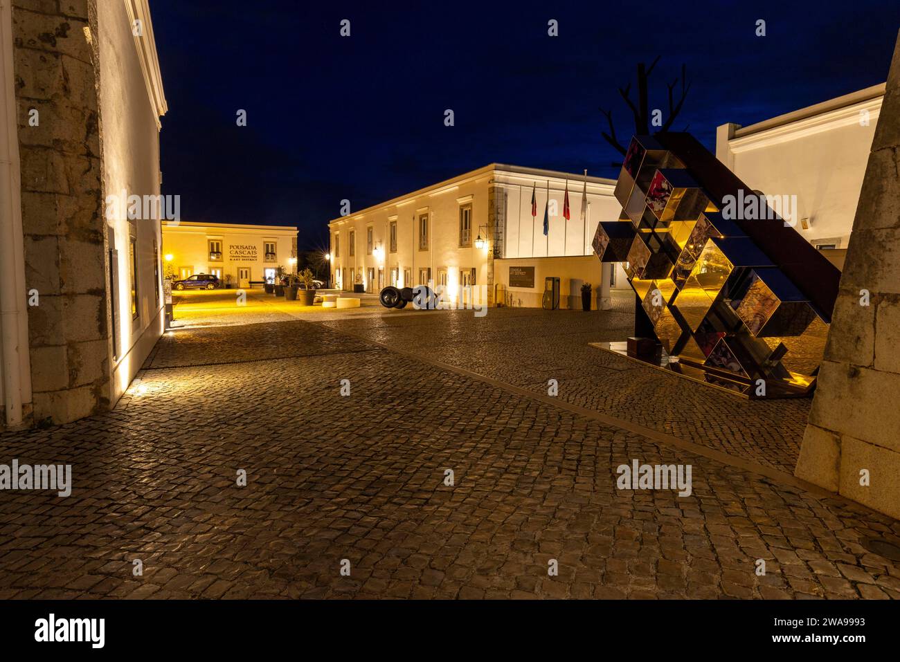 Art district at the citadel with art installation, Cidadela de Cascais ...