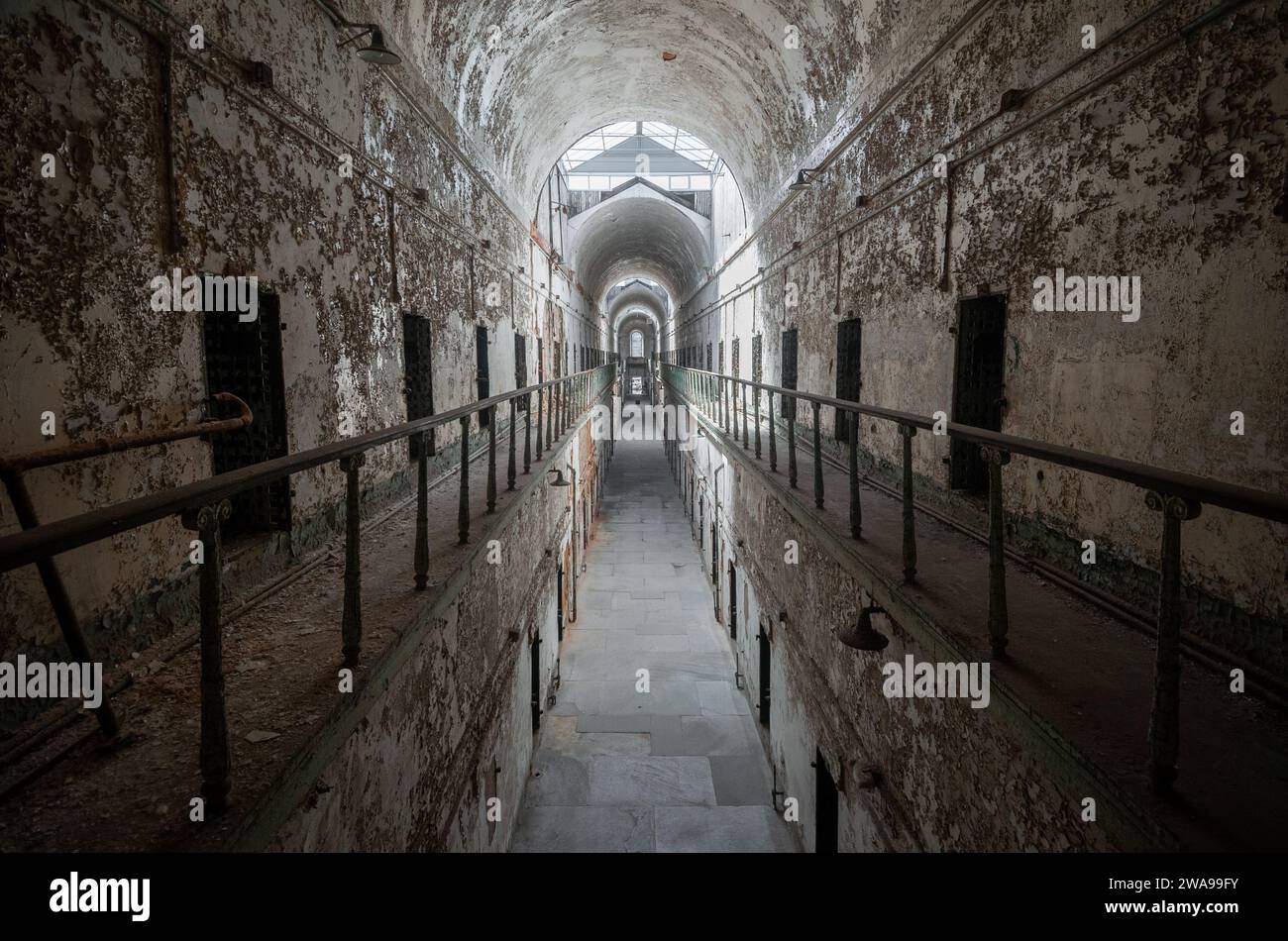 A Long Hallway at Eastern State Penitentiary, Prison in Philadelphia ...