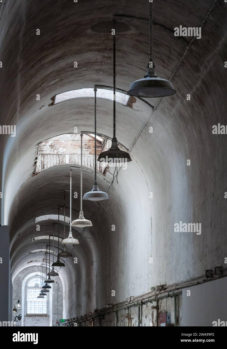 A Long Hallway at Eastern State Penitentiary, Prison in Philadelphia ...