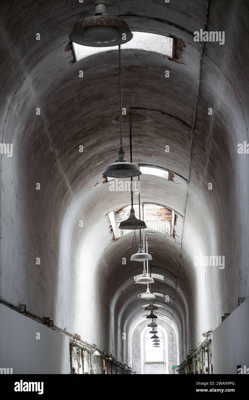A Long Hallway at Eastern State Penitentiary, Prison in Philadelphia ...