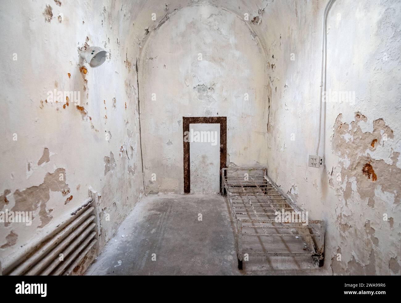 A Prison Cell at Eastern State Penitentiary, Prison in Philadelphia ...