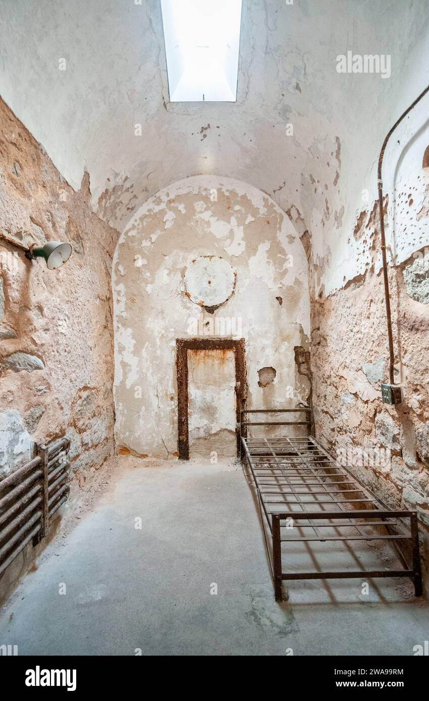A Prison Cell at Eastern State Penitentiary, Prison in Philadelphia ...