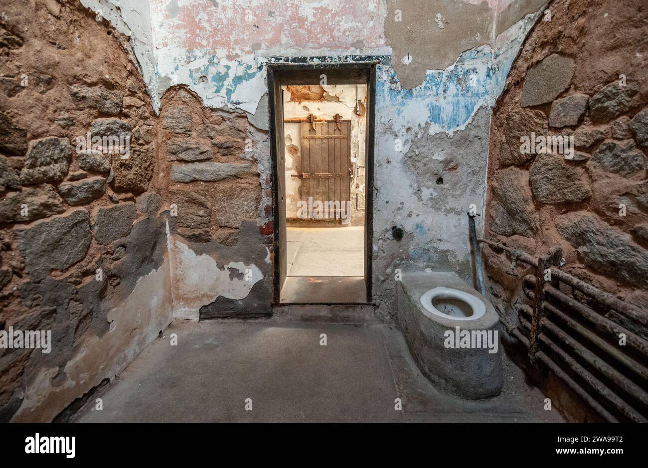 A Prison Cell at Eastern State Penitentiary, Prison in Philadelphia ...