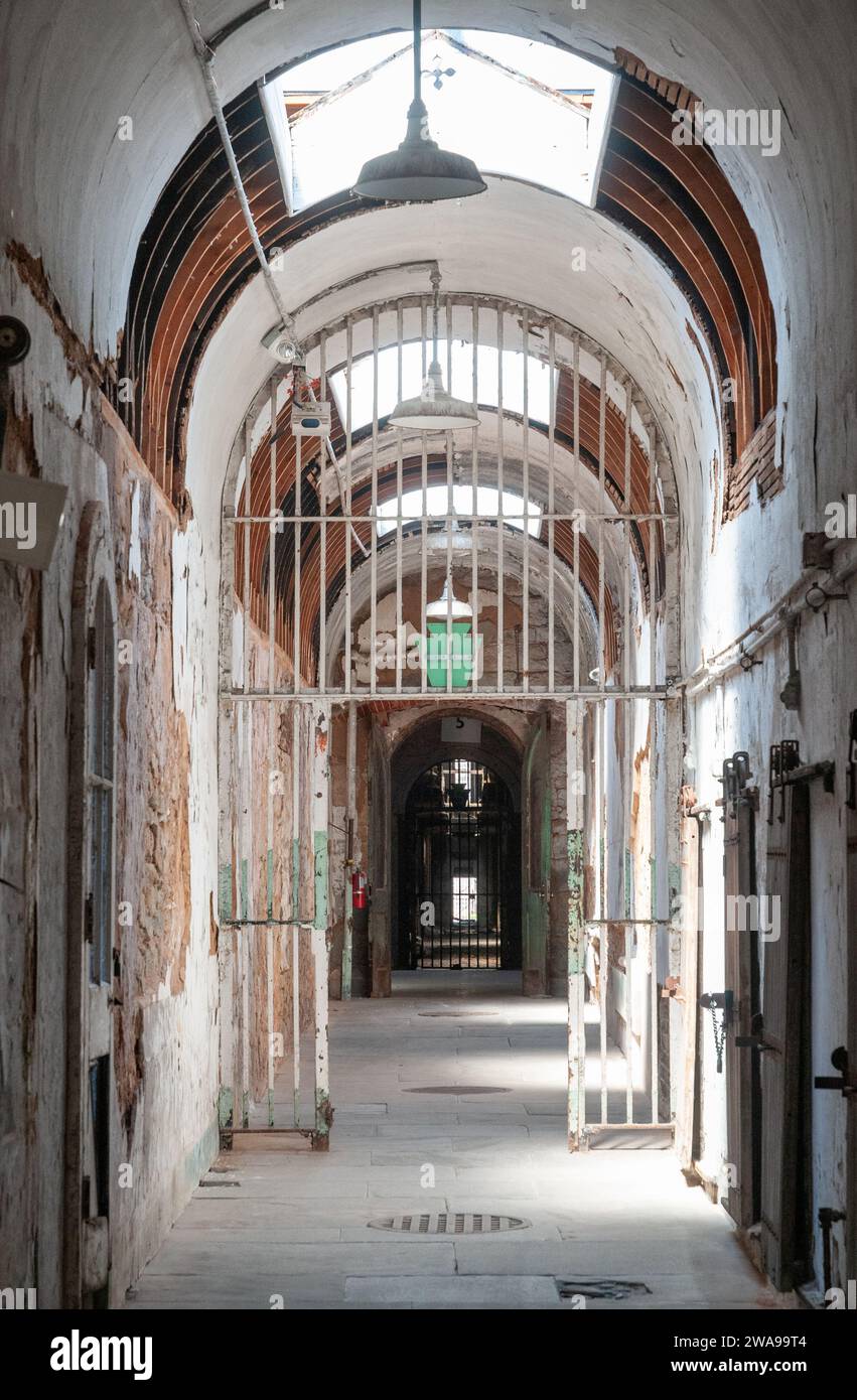 A Long Hallway at Eastern State Penitentiary, Prison in Philadelphia ...