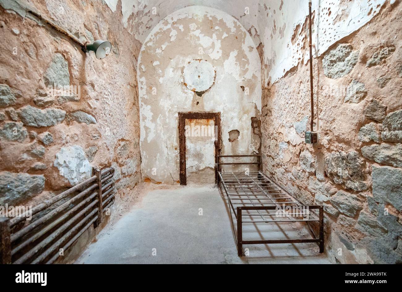 A Prison Cell at Eastern State Penitentiary, Prison in Philadelphia ...