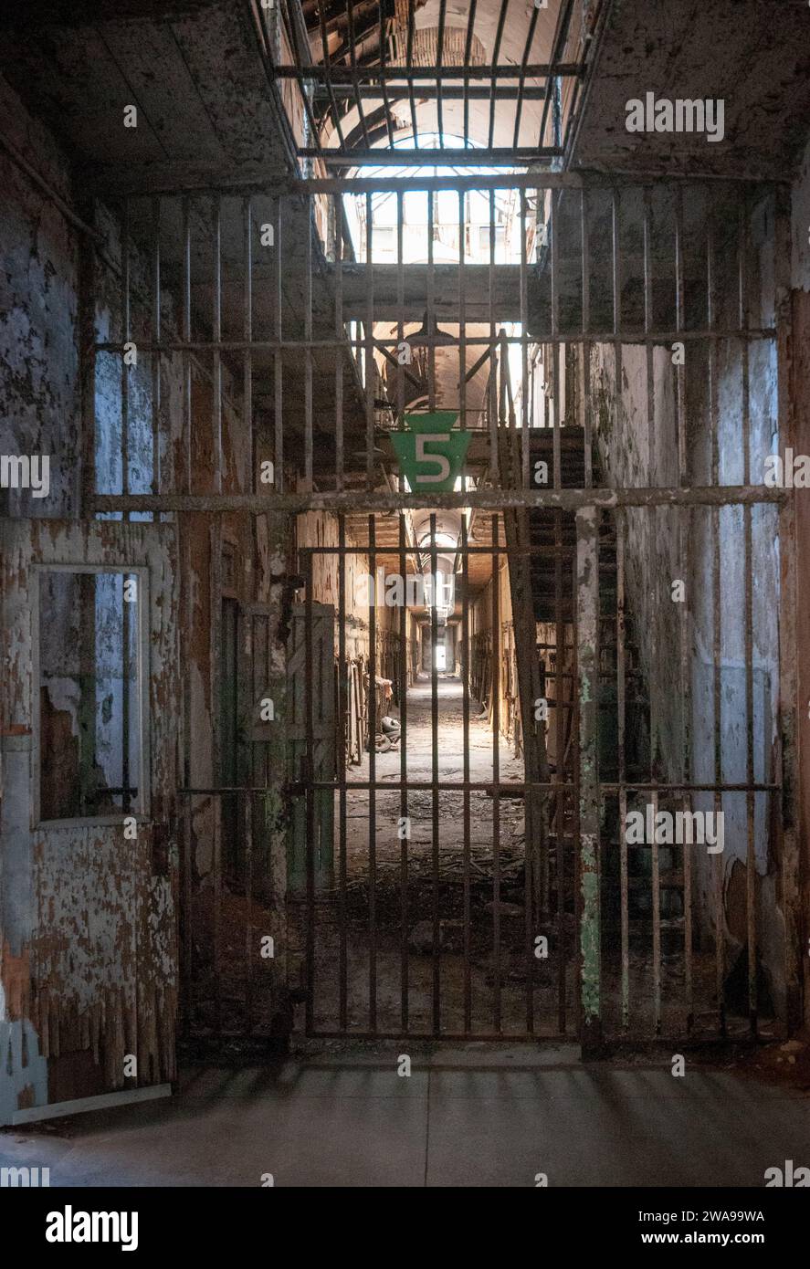 A Long Hallway at Eastern State Penitentiary, Prison in Philadelphia ...