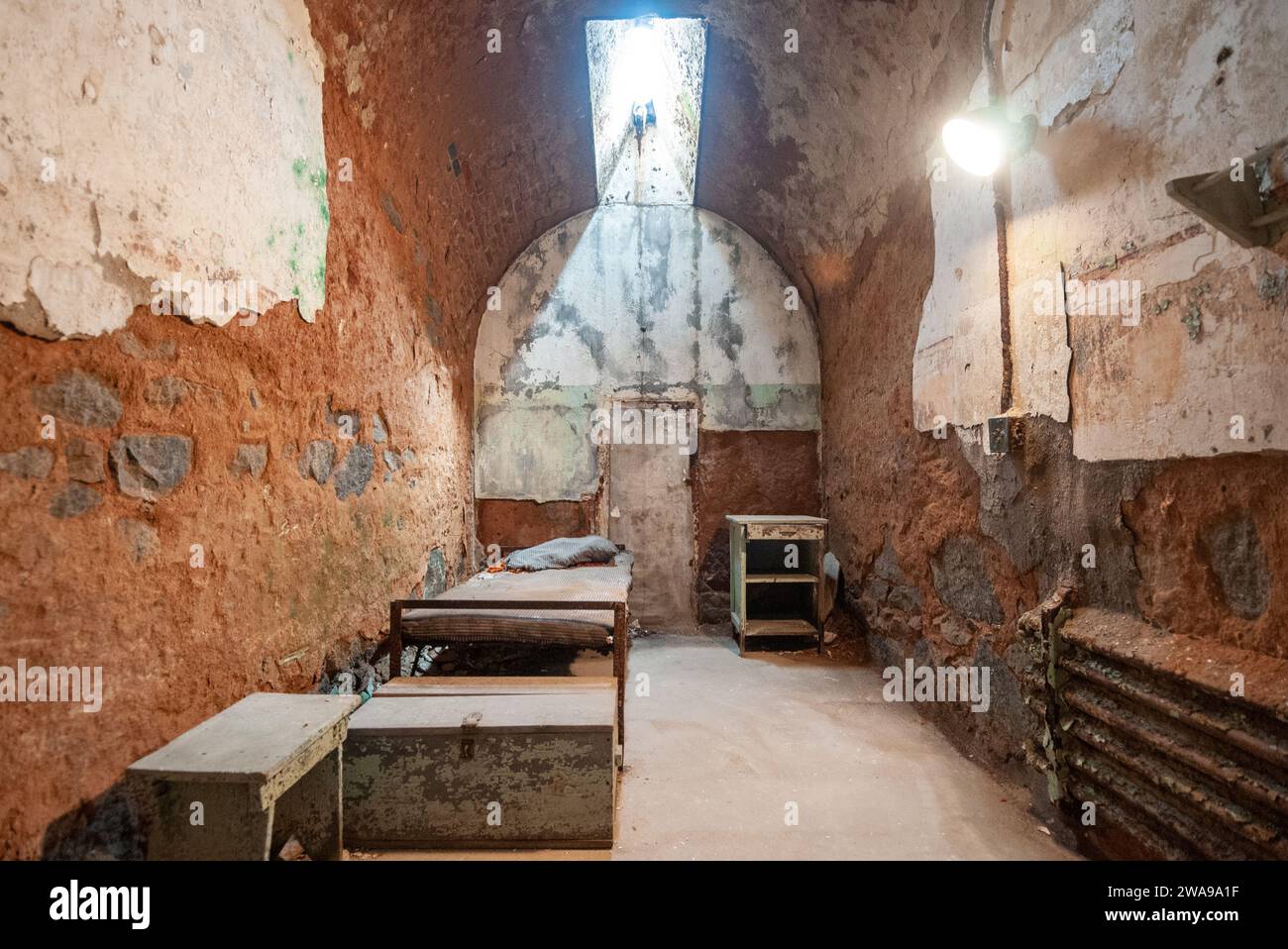 A Prison Cell at Eastern State Penitentiary, Prison in Philadelphia ...