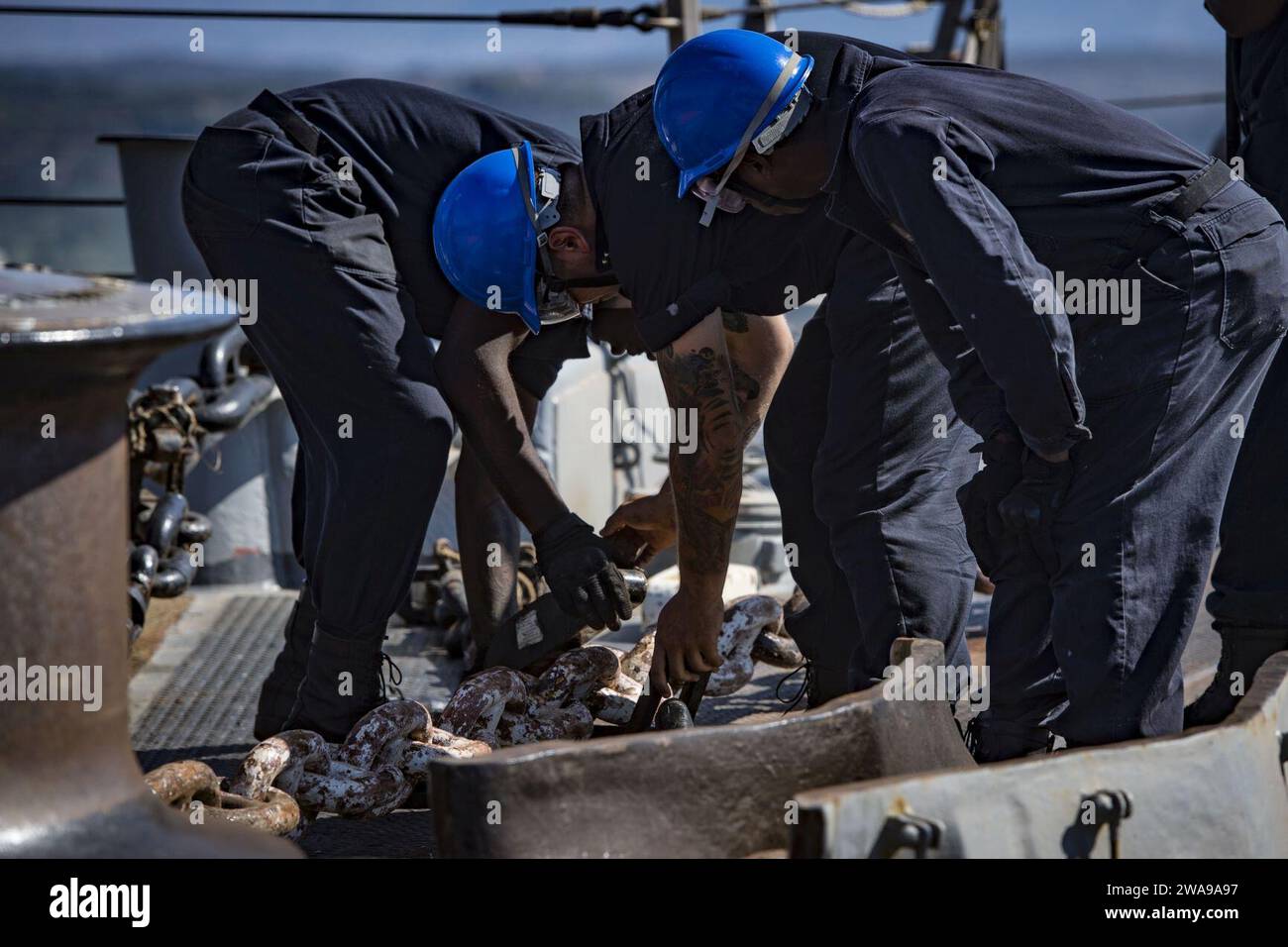 Anchor chain stopper hi-res stock photography and images - Alamy