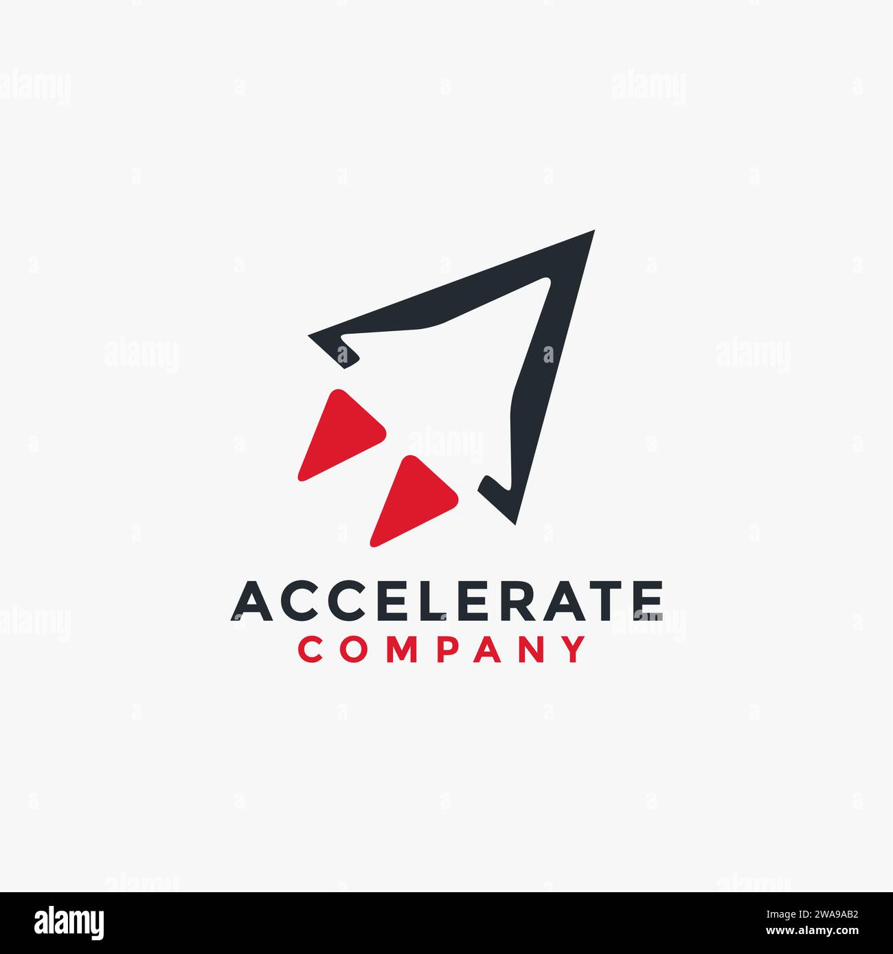 abstract minimalist accelerate rocket logo icon vector template with ...