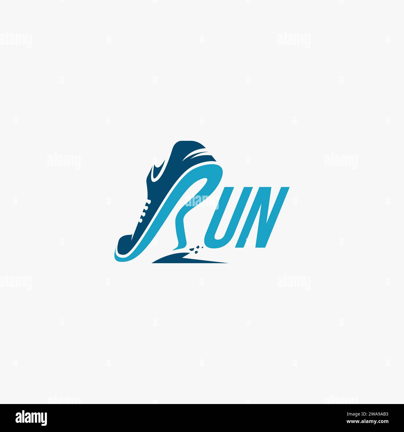 Creative wordmark logo, R for Run logo / Running logo vector template ...