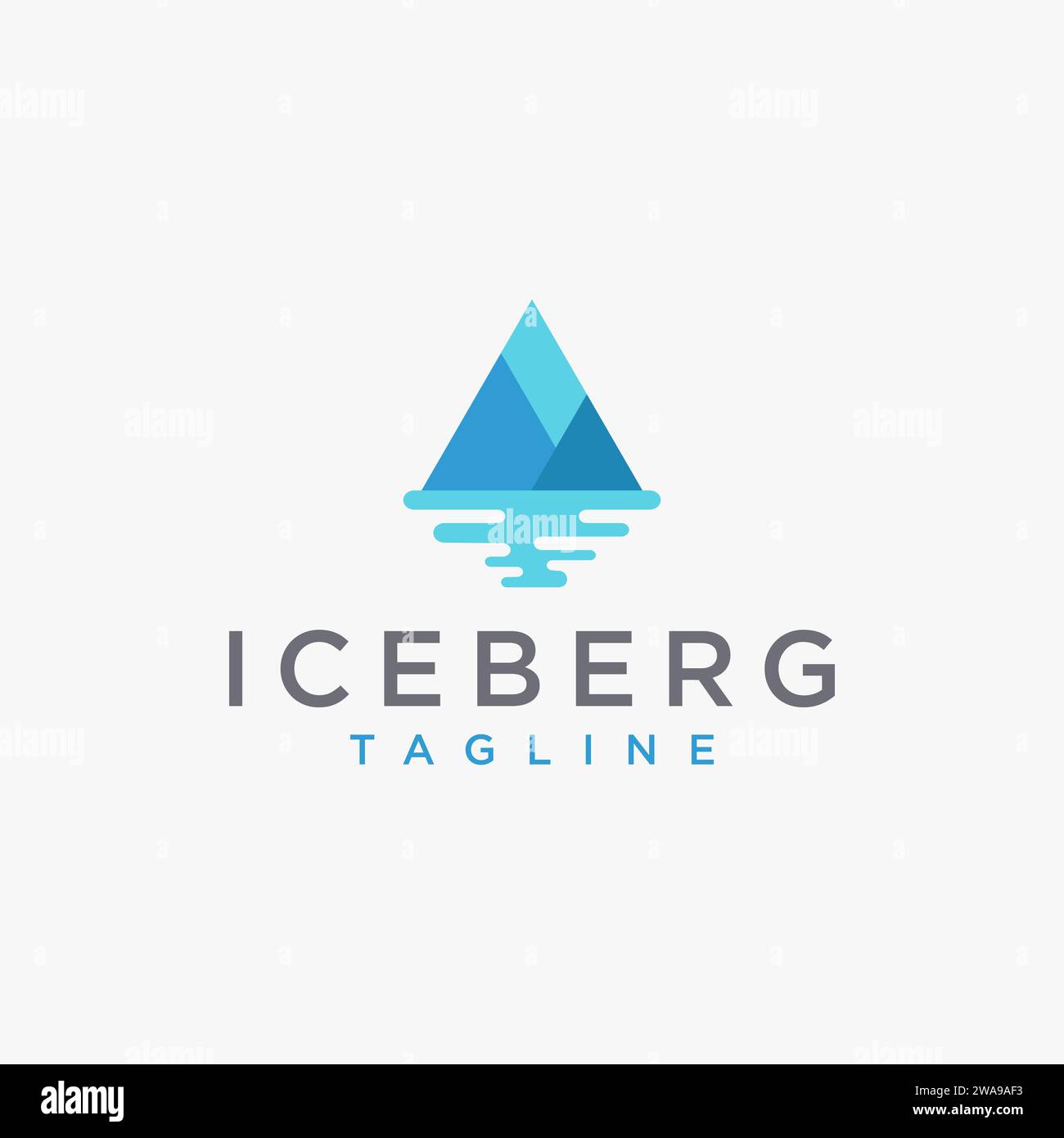 Abstract modern Iceberg logo icon vector template on white background ...