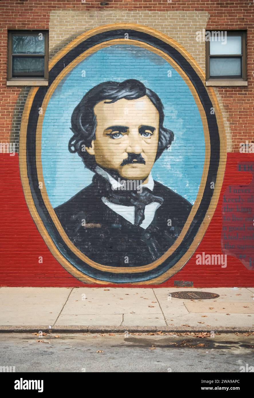 The Mural on the Exterior Wall of Edgar Allan Poe National Historic ...