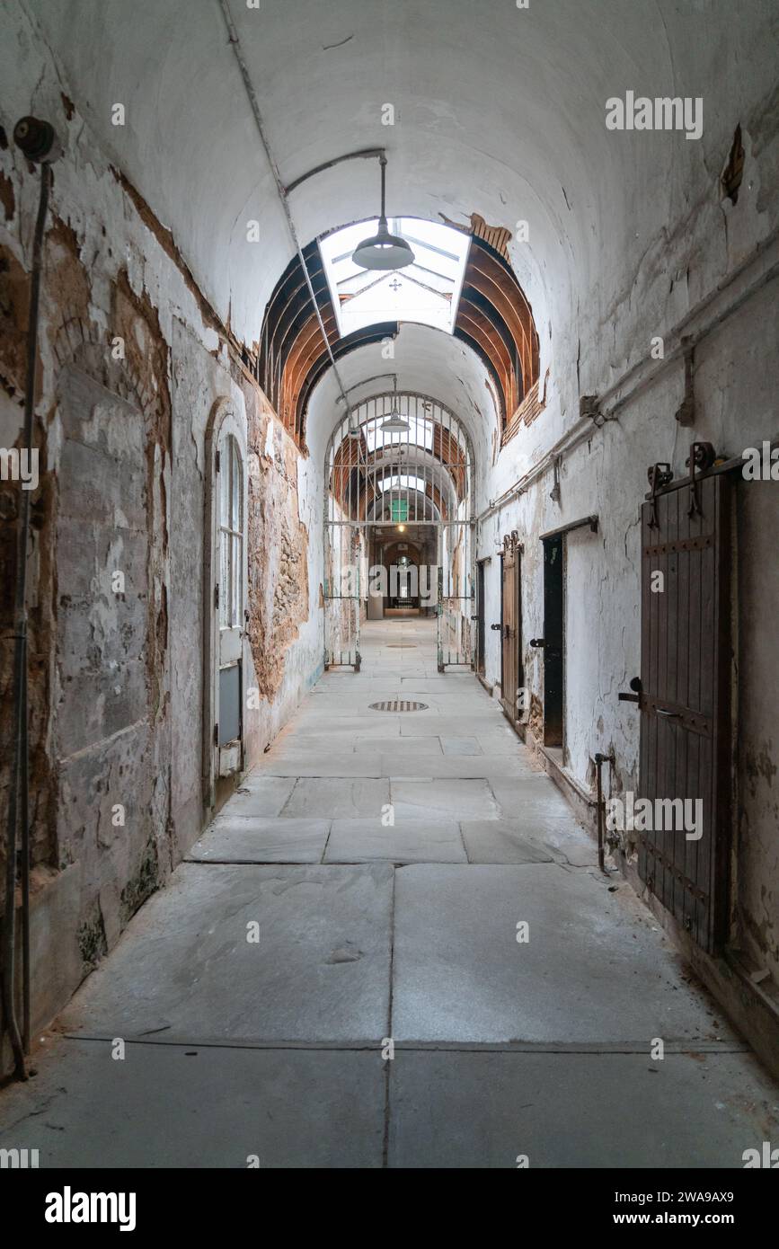 A Long Hallway at Eastern State Penitentiary, Prison in Philadelphia ...