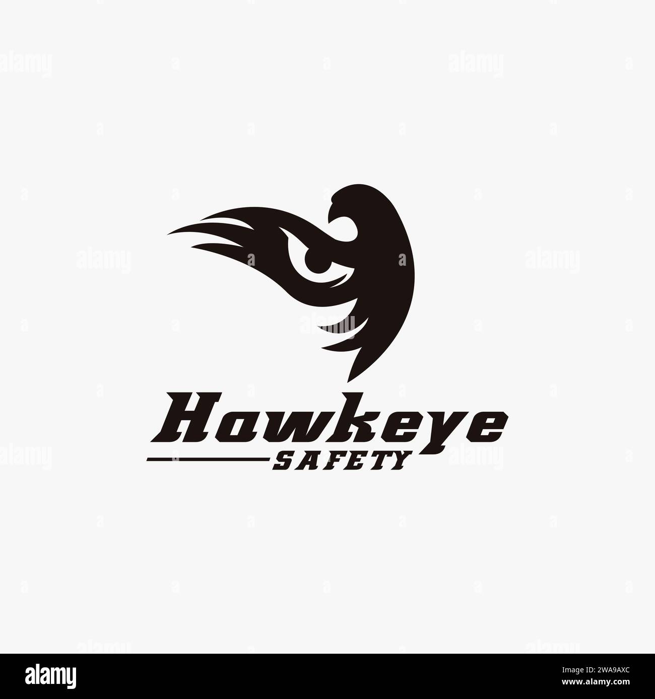 Eye and flying hawk logo icon vector template on white background Stock ...