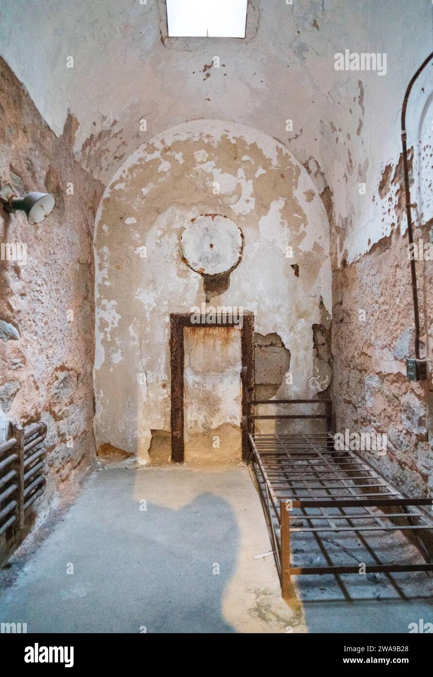 A Prison Cell at Eastern State Penitentiary, Prison in Philadelphia ...