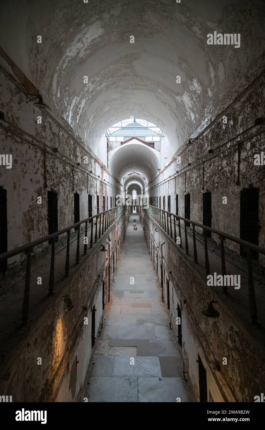 A Long Hallway at Eastern State Penitentiary, Prison in Philadelphia ...