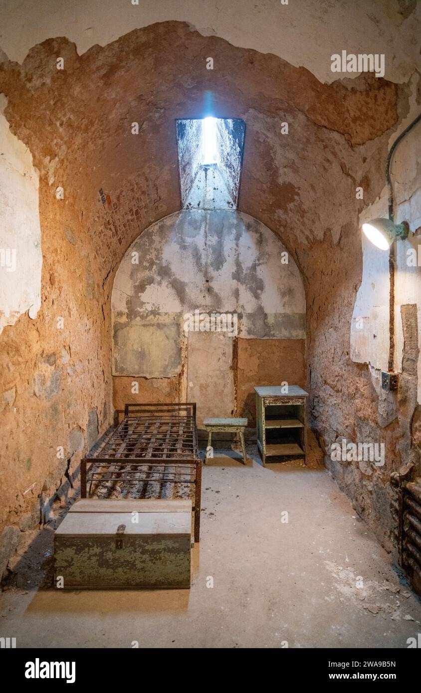 A Prison Cell at Eastern State Penitentiary, Prison in Philadelphia ...