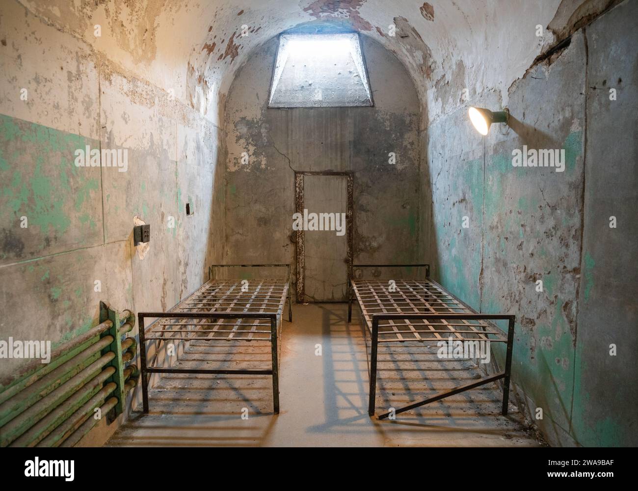 A Prison Cell at Eastern State Penitentiary, Prison in Philadelphia ...