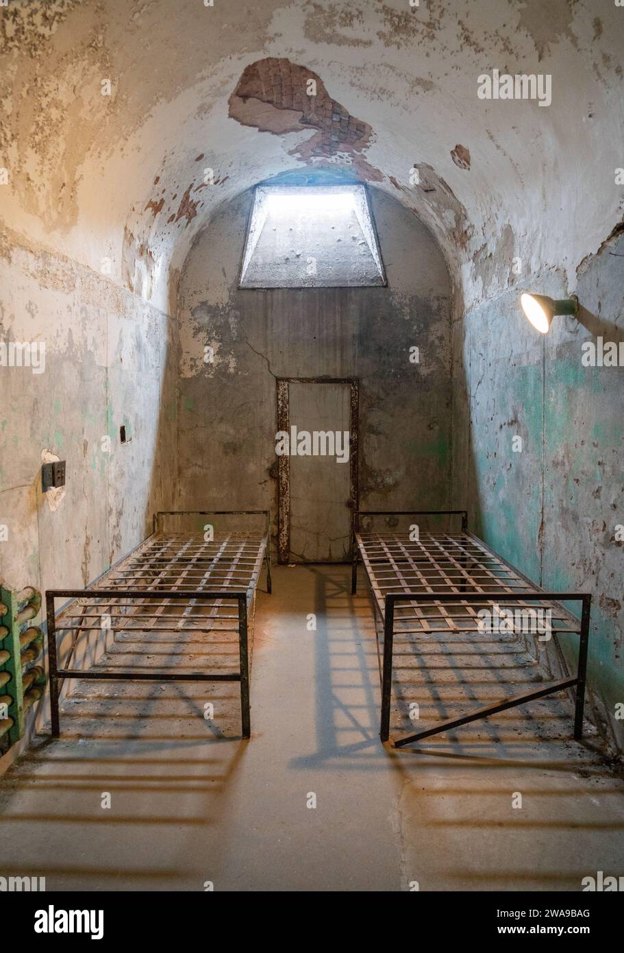 A Prison Cell at Eastern State Penitentiary, Prison in Philadelphia ...