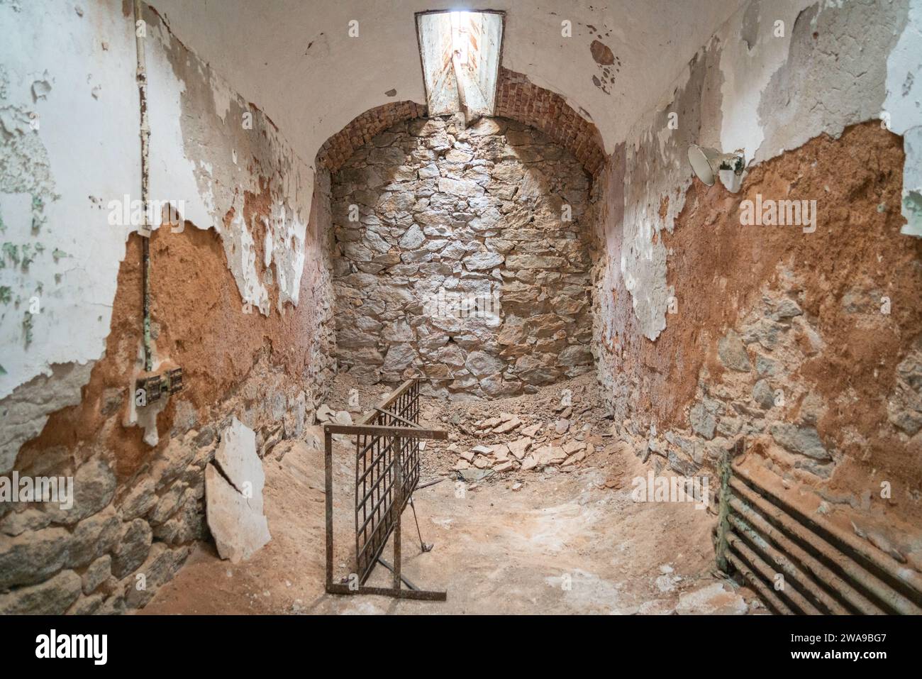 A Prison Cell at Eastern State Penitentiary, Prison in Philadelphia ...