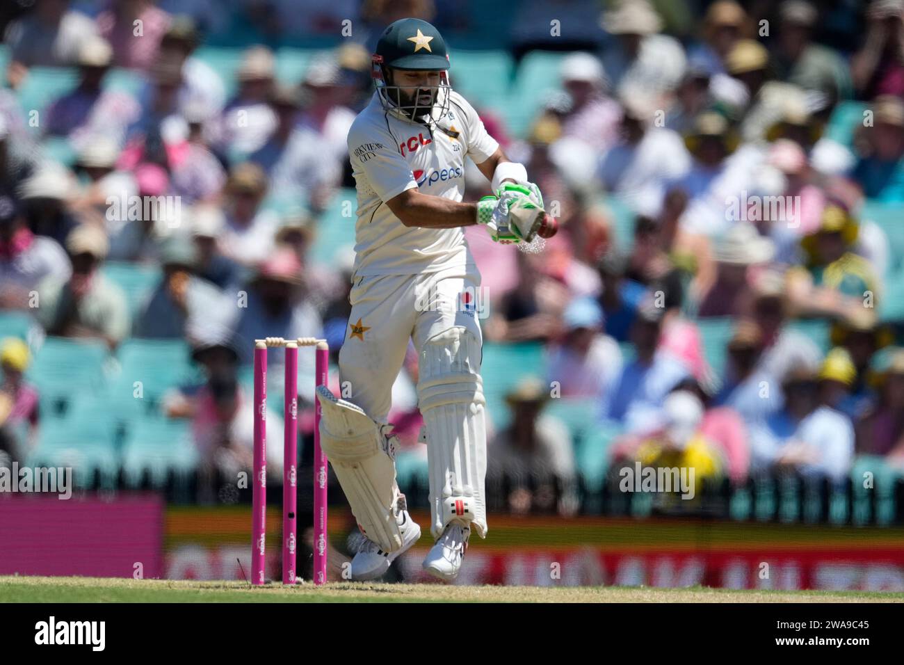 Pakistan's Mohammad Rizwan bats against Australia during their cricket ...